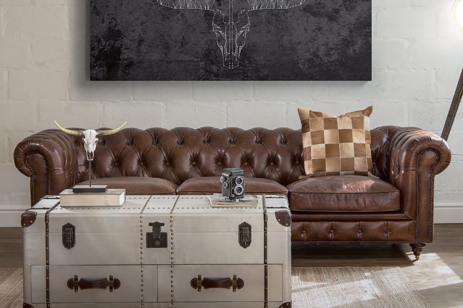Jefferson Leather Lounge Suite - Vintage Brown | Cielo