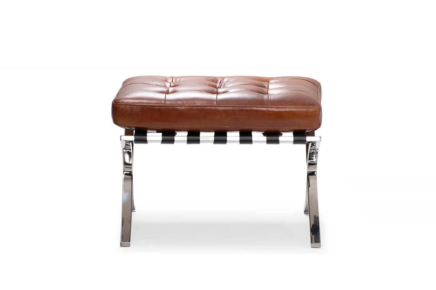 Replica Barcelona Leather Footstool - Tan | Cielo