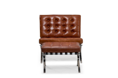 Replica Barcelona Leather Lounge Chair - Tan | Cielo