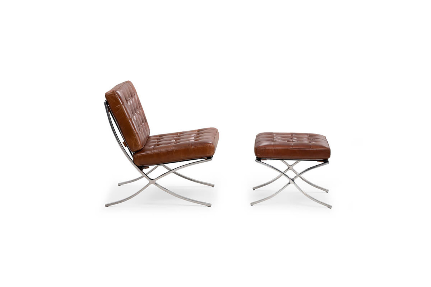 Replica Barcelona Leather Lounge Chair - Tan | Cielo
