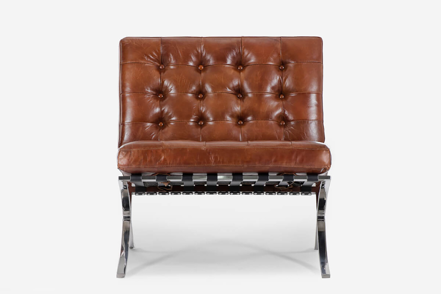 Replica Barcelona Leather Lounge Chair - Tan | Cielo