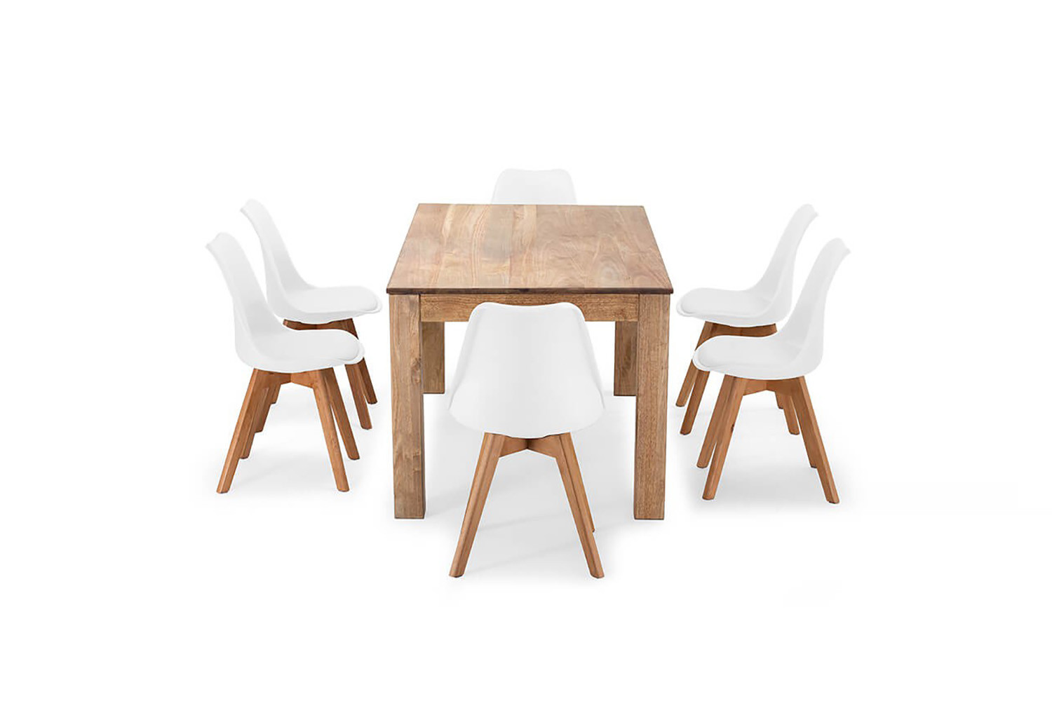 Montreal Atom 6-Seater Dining Set 1.8m - White | Cielo