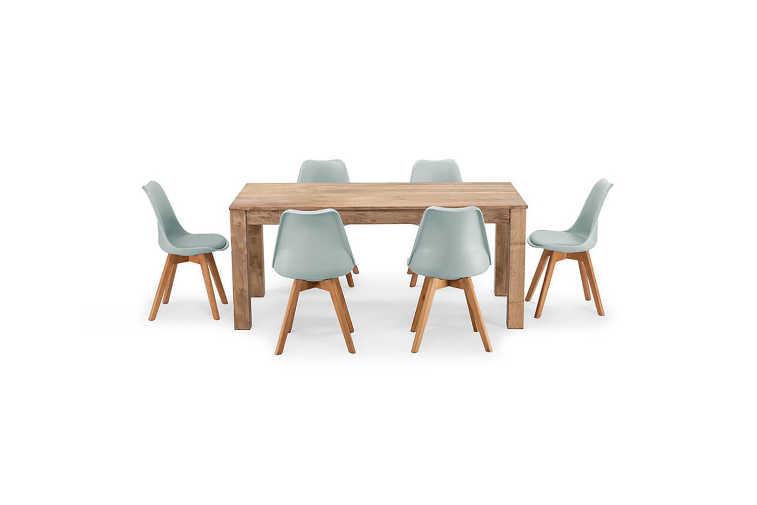 Montreal Atom 6 Seater Dining Set (1.8m) - Light Green | Cielo