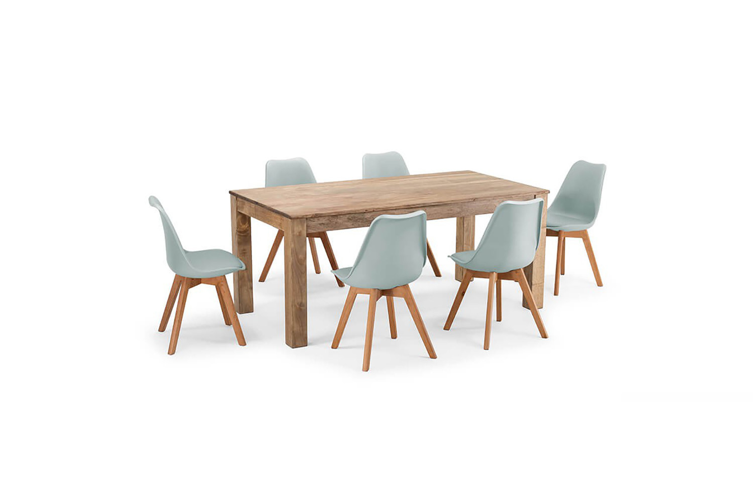 Montreal Atom 6 Seater Dining Set (1.8m) - Light Green | Cielo