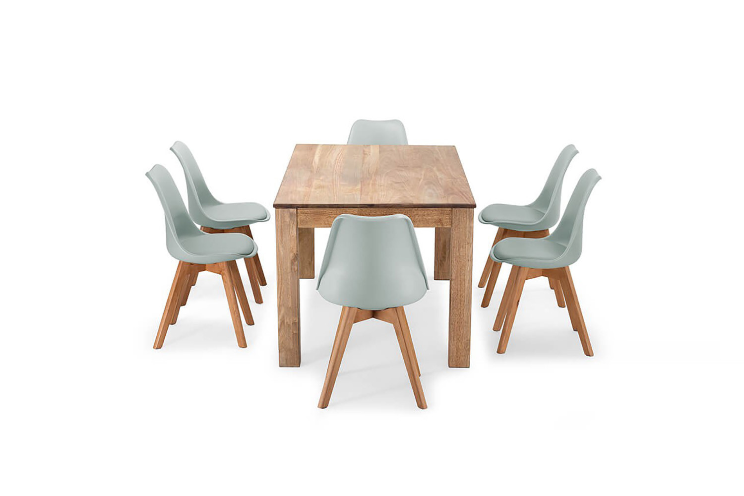 Montreal Atom 6 Seater Dining Set (1.8m) - Light Green | Cielo