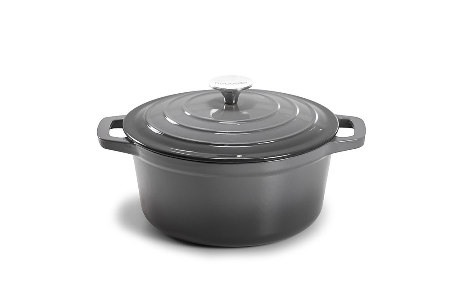 Nouvelle Cast Iron Casserole - 24cm - Grey | Cielo