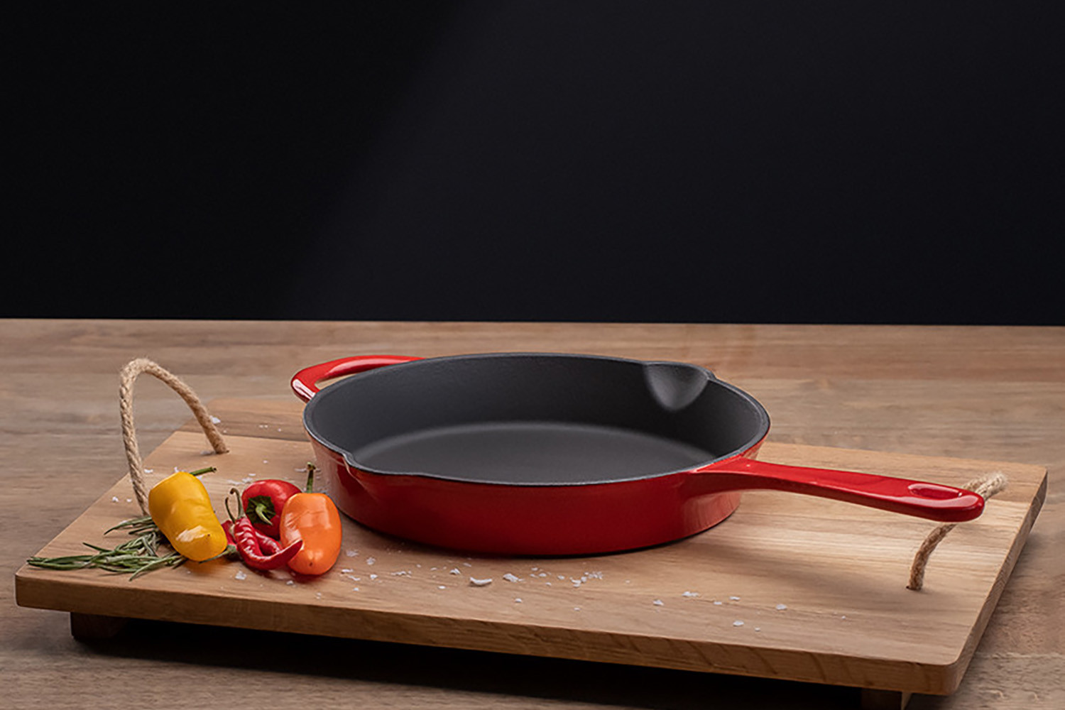 Nouvelle Cast Iron Skillet - 26cm - Red | Cielo