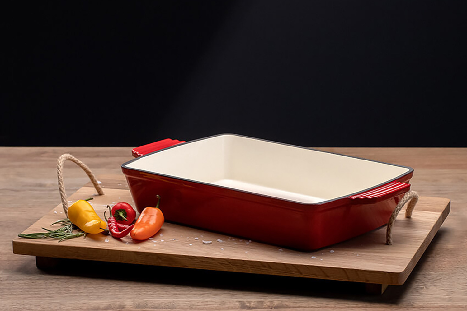Nouvelle Cast Iron Roaster - 32cm - Red | Cielo