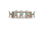 Montreal Atom 8 Seater Dining Set (2.4m) - Light Green | Cielo