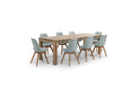 Montreal Atom 8 Seater Dining Set (2.4m) - Light Green | Cielo
