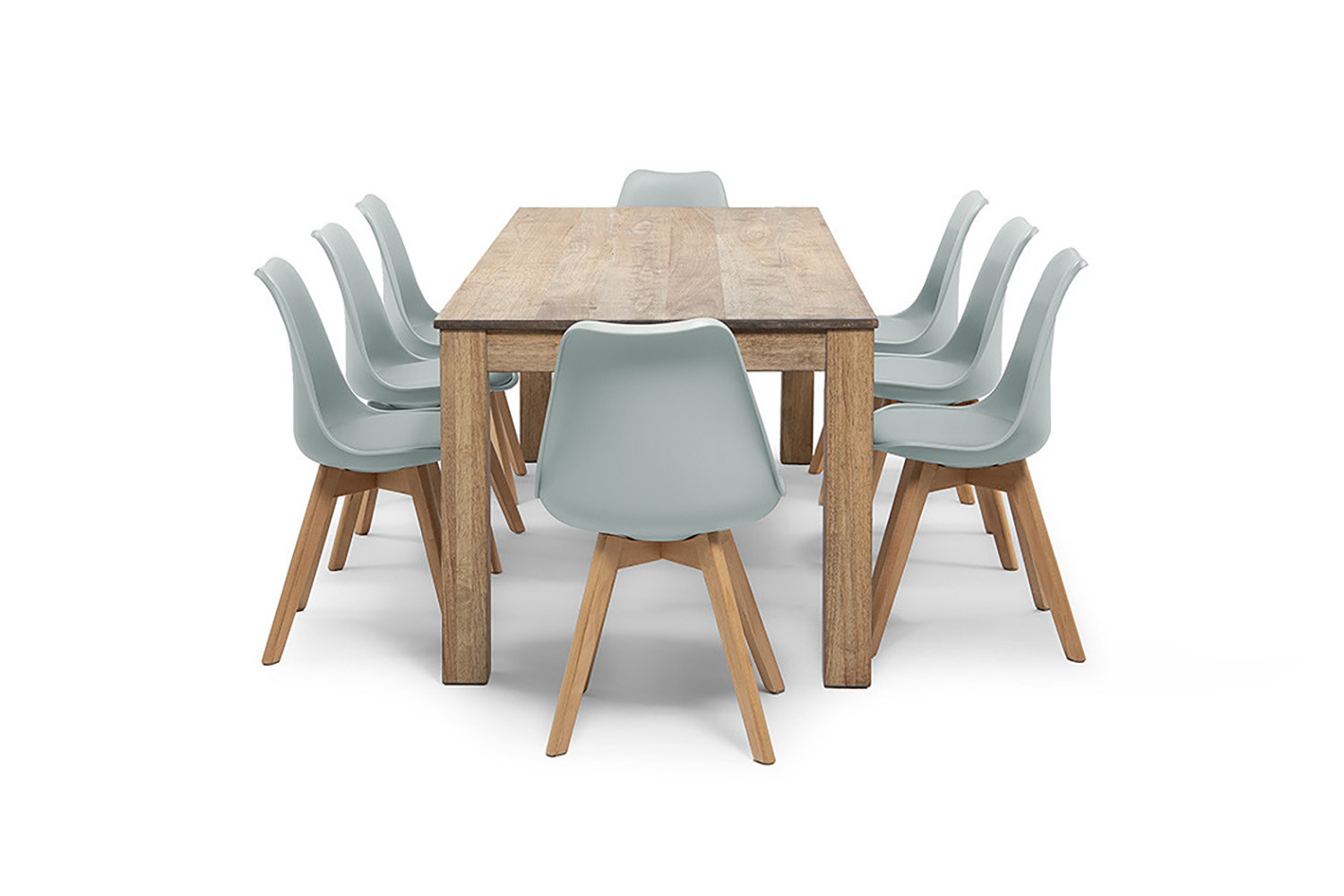 Montreal Atom 8 Seater Dining Set (2.4m) - Light Green | Cielo