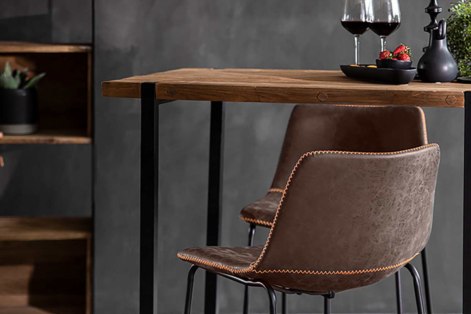 Lazera Bar Table + Halo Bar Chairs - Ginger | Cielo