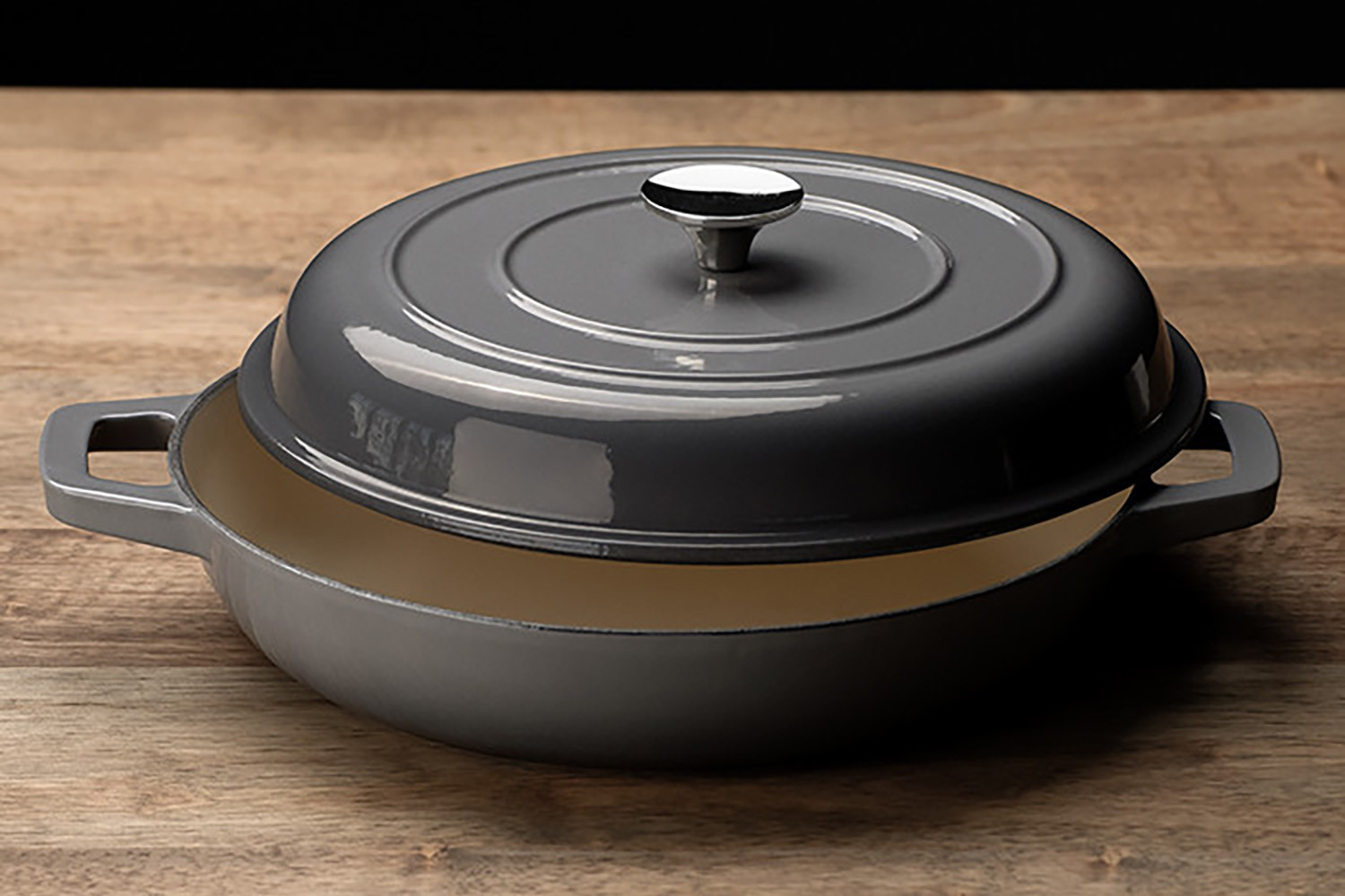 Nouvelle Cast Iron Oven Pan - 30cm - Grey | Cielo