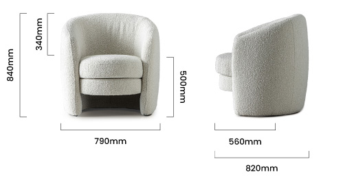 Addison Armchair - Stone | Cielo