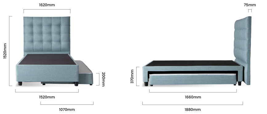 Alexa Dual Function Bed - Queen - Sage | Cielo