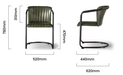 Arizona Leather Dining Chair - Mocha | Cielo