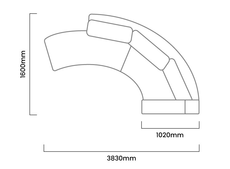 Embergrain Modular - C-Shape Daybed - Hazey Veil | Cielo