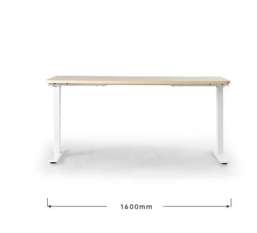 Axon Standing Desk - White & Natural - 1.6m | Cielo