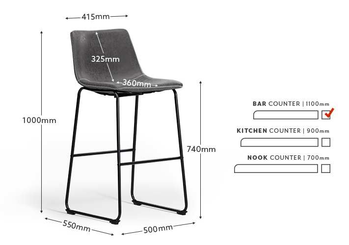 Halo Tall Bar Chair - Ginger | Cielo
