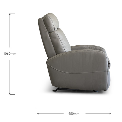 Benton Rocker Recliner - Granite | Cielo