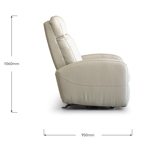 Benton Leather Rocker Recliner - Taupe | Cielo