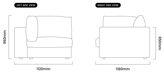 Bexley Leather Modular - Corner Wedge - Sahara | Cielo