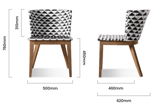 Zena Dining Chair - Black & White For Sale | Cielo