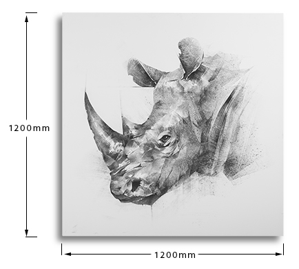 Rhino Abstract Canvas Art | Cielo