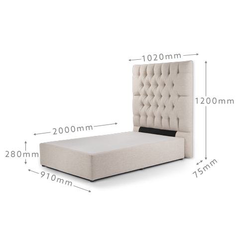 Catherine Bed - Single Extra Length | Bedroom | Beds | Headboards | Cielo