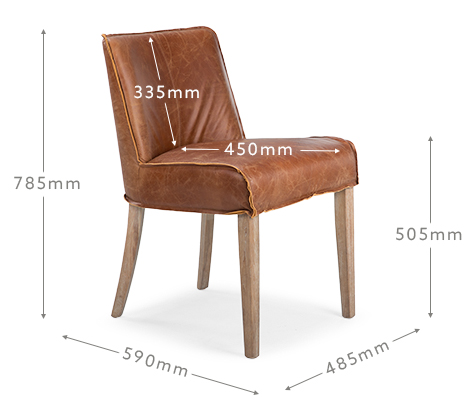 Christian Leather Dining Chair - Tan For Sale | Cielo