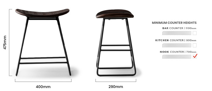 Darius Dining Stool - Walnut For Sale | Cielo