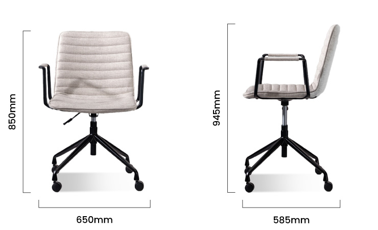 Marco Adjustable Office Chair - Stone For Sale | Cielo