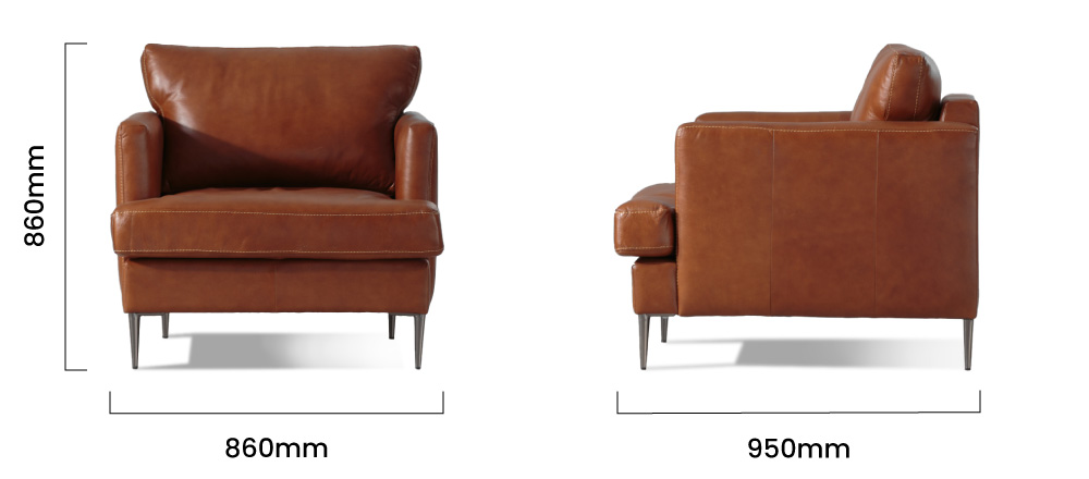 Remington Leather Armchair - Burnt Tan | Cielo