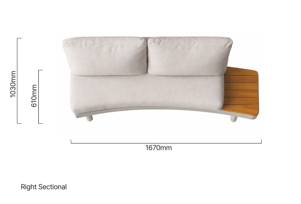 Barbados C-Shape Patio Couch - Medium | Cielo South Africa | Cielo SA