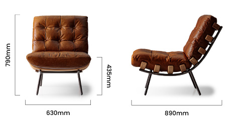 Fidel Leather Chair - Tan | Cielo