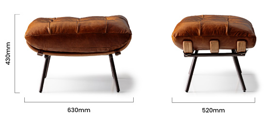 Fidel Leather Lounge Chair- Tan | Cielo