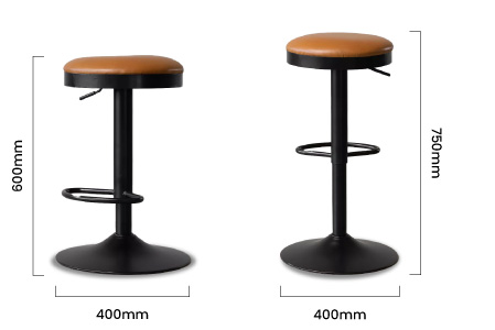 Hamlet Adjustable Bar Chair - Tan