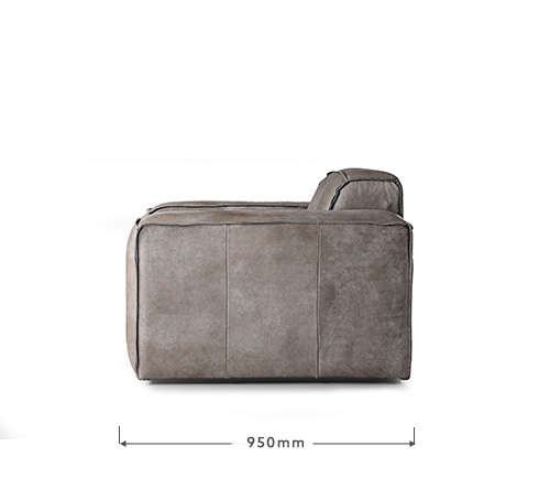 Jagger Leather Armchair - Graphite | Cielo