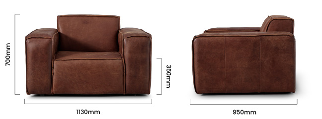 Jagger Leather Armchair - Spice | Cielo