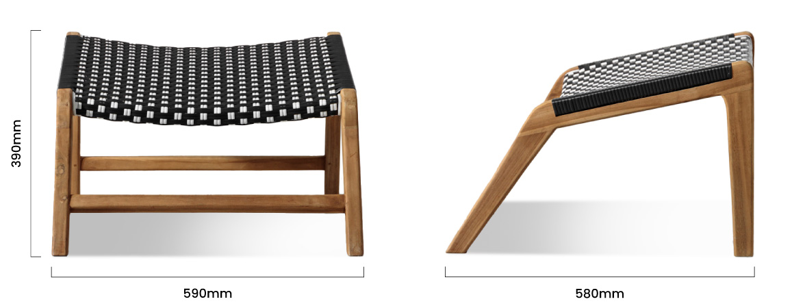 Kuta Lounge Chair - Black & White | Cielo