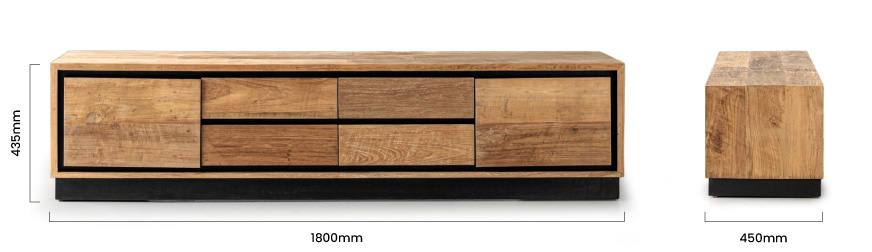 Lenox TV Stand – Elegant Storage & Teak Wood Finish | Cielo South ...